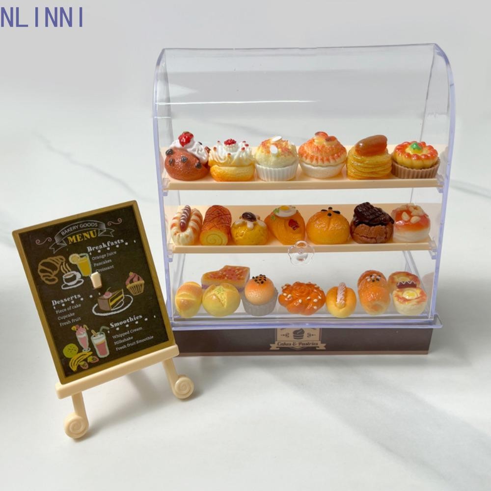 NLINNI Miniature Bakery Case, 1:12 Scale Model Dollhouse Cake Case ...