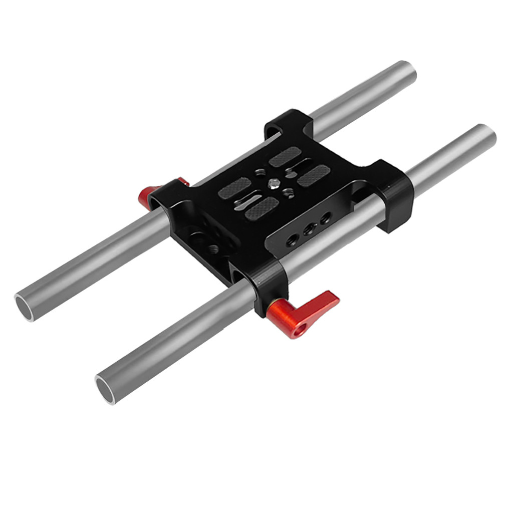 XT-XINTE Universal 15mm Aluminium Alloy Dual Rod Clamp Mounting Base ...