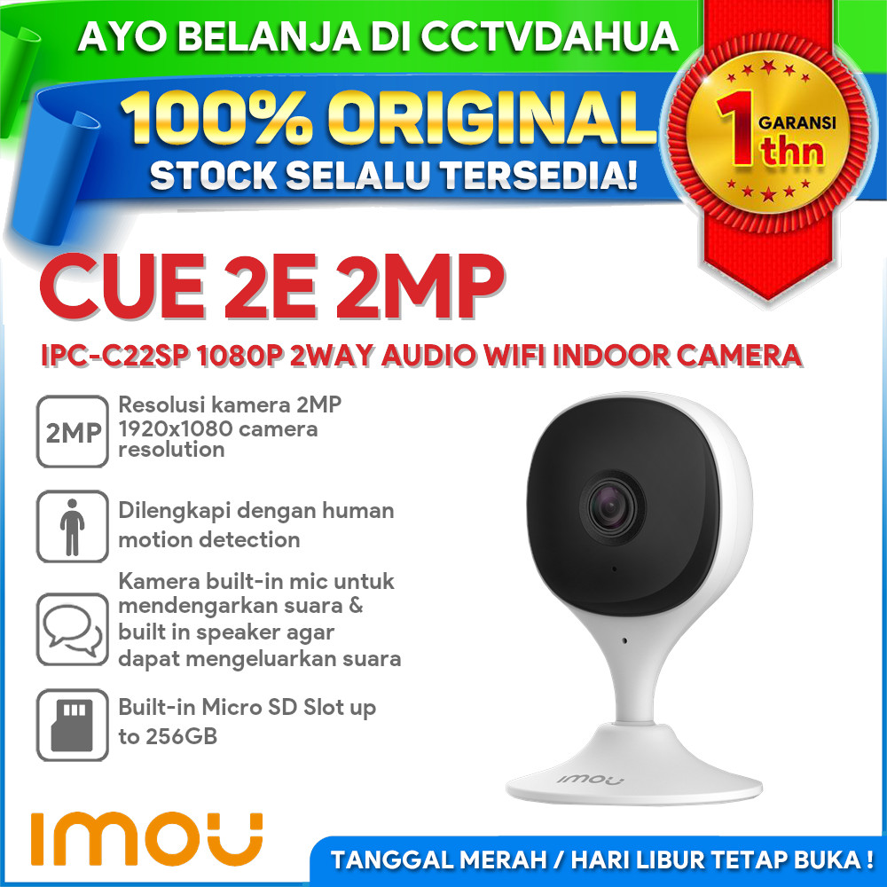 Imou CUE 2E 2MP IPC-C22SP 1080P 2WAY AUDIO WIFI INDOOR CAMERA | Shopee ...