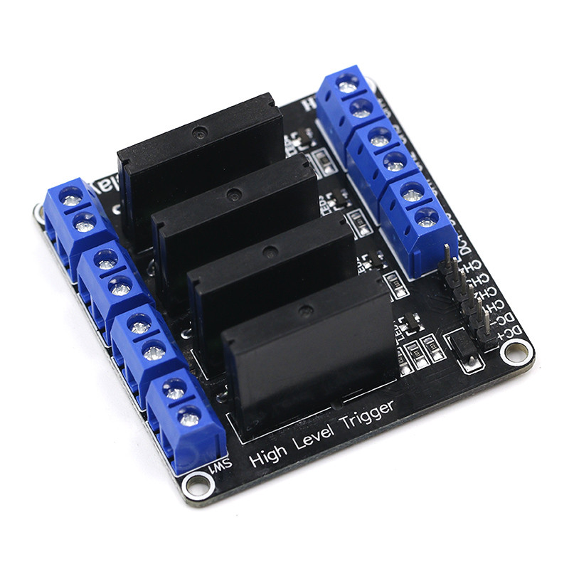 4 Channel 5V DC Relay Module Solid State High Level SSR AVR DSP for ...