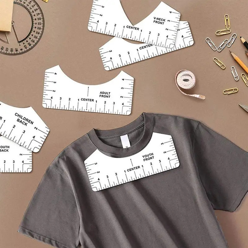 4/5Pcs T-Shirt Alignment Ruler T Shirt Alignment Tool For Chart Drawing ...