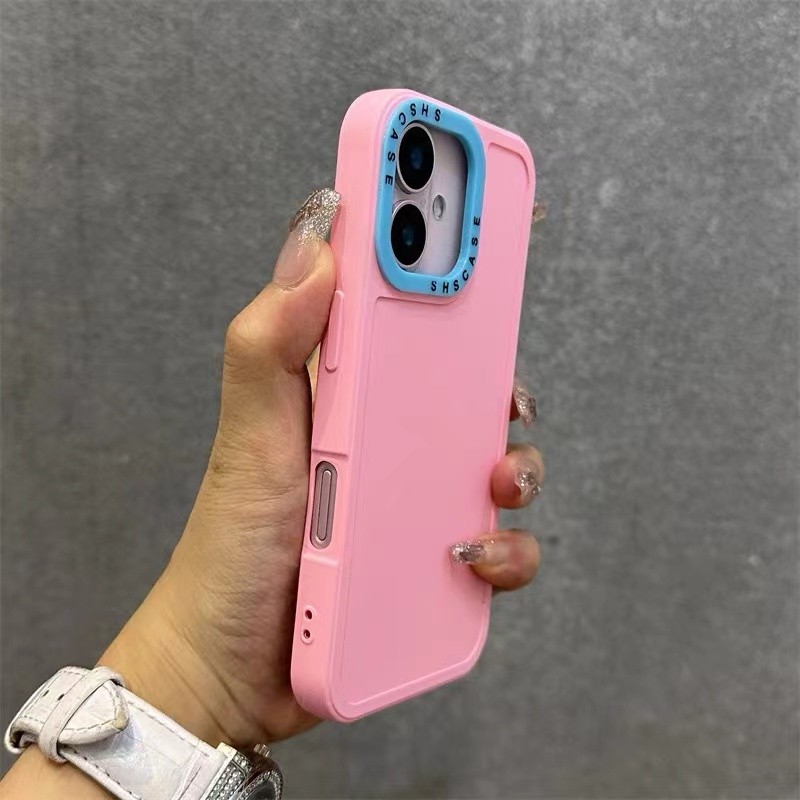 Luxury Frosted Colorful Silicone Phone Case for iPhone 16 Pro Max 15 14 ...