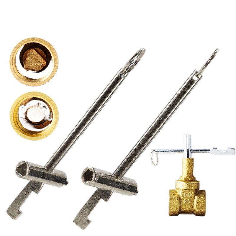 Household tap water meter valve key water meter front inner triangle ...