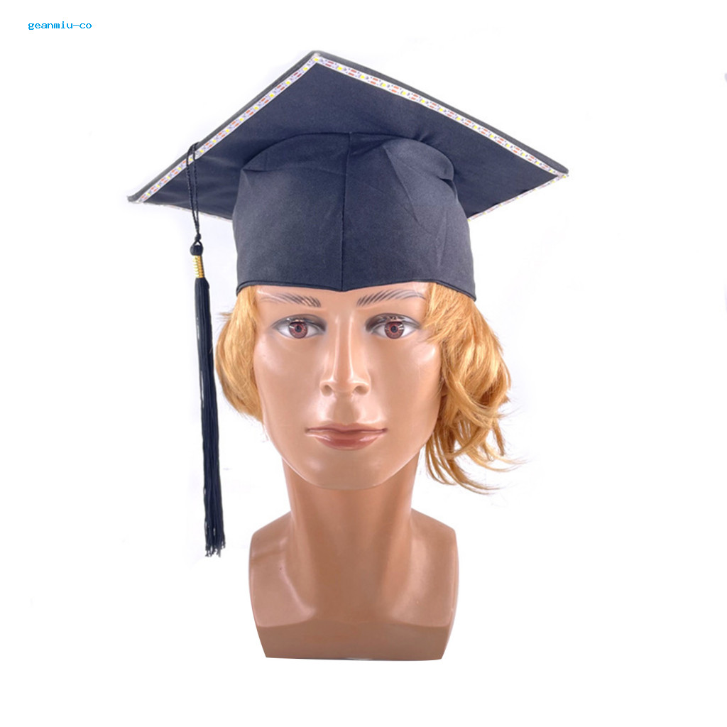geanmiu Bachelor Cap with Led Lights Led Lighted Tassel Hat Led Light ...