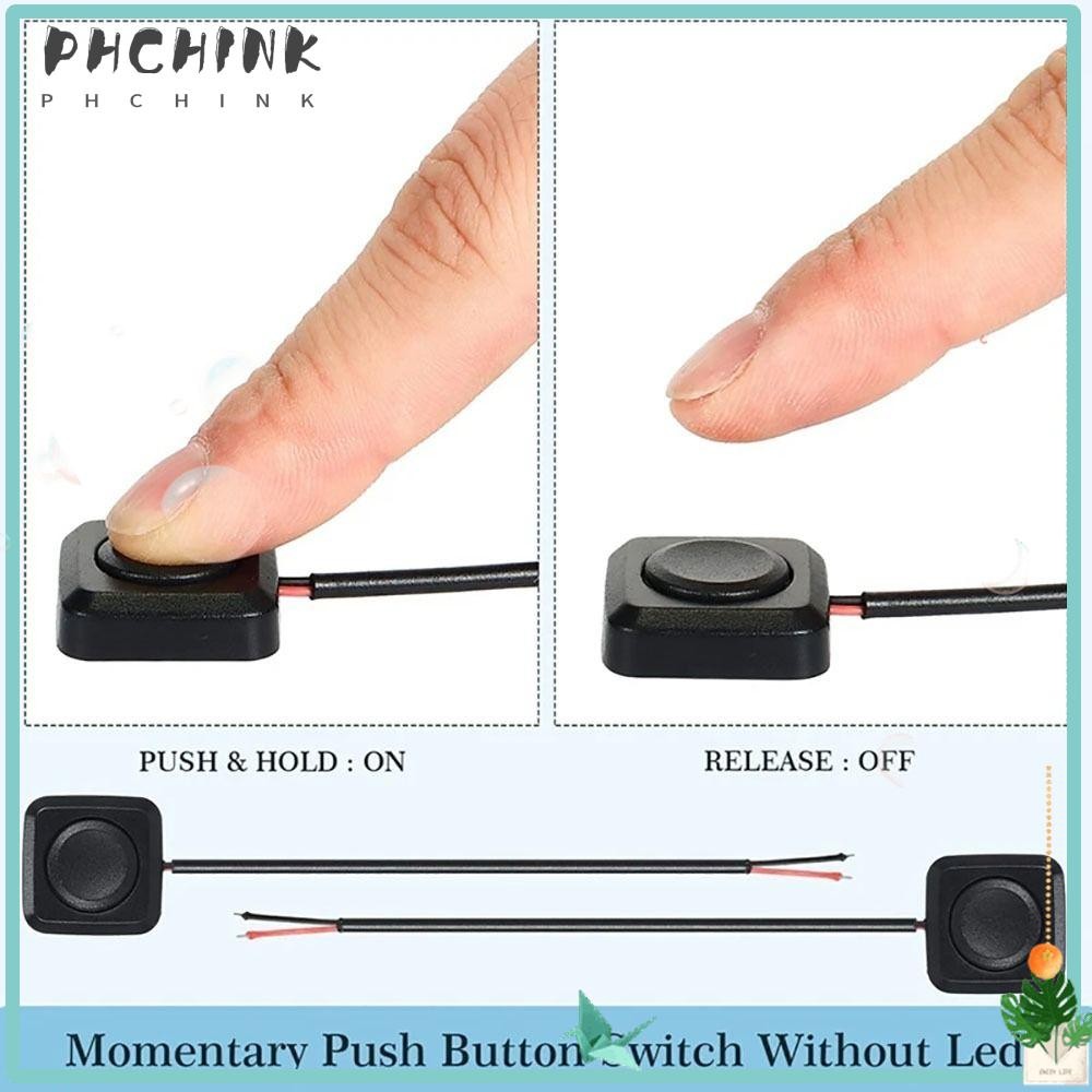 CHINK Mini Button Switch, DIY 12V Momentary Push Button, Mini Adhesive ...