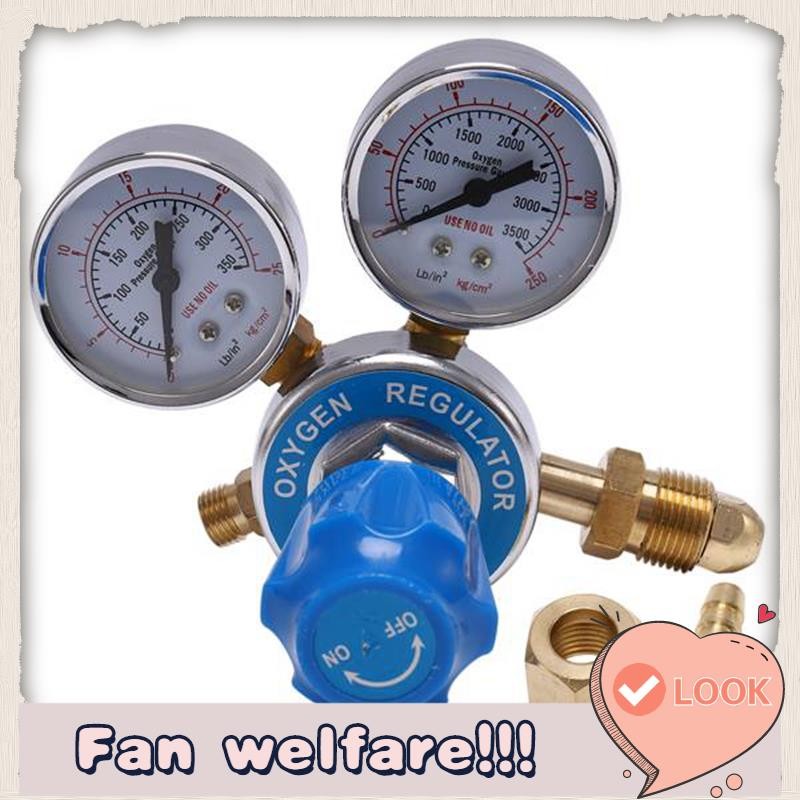 Oxygen Gas Bottle Regulators O2 Reducing Pressure Inhaler Double Gauge ...