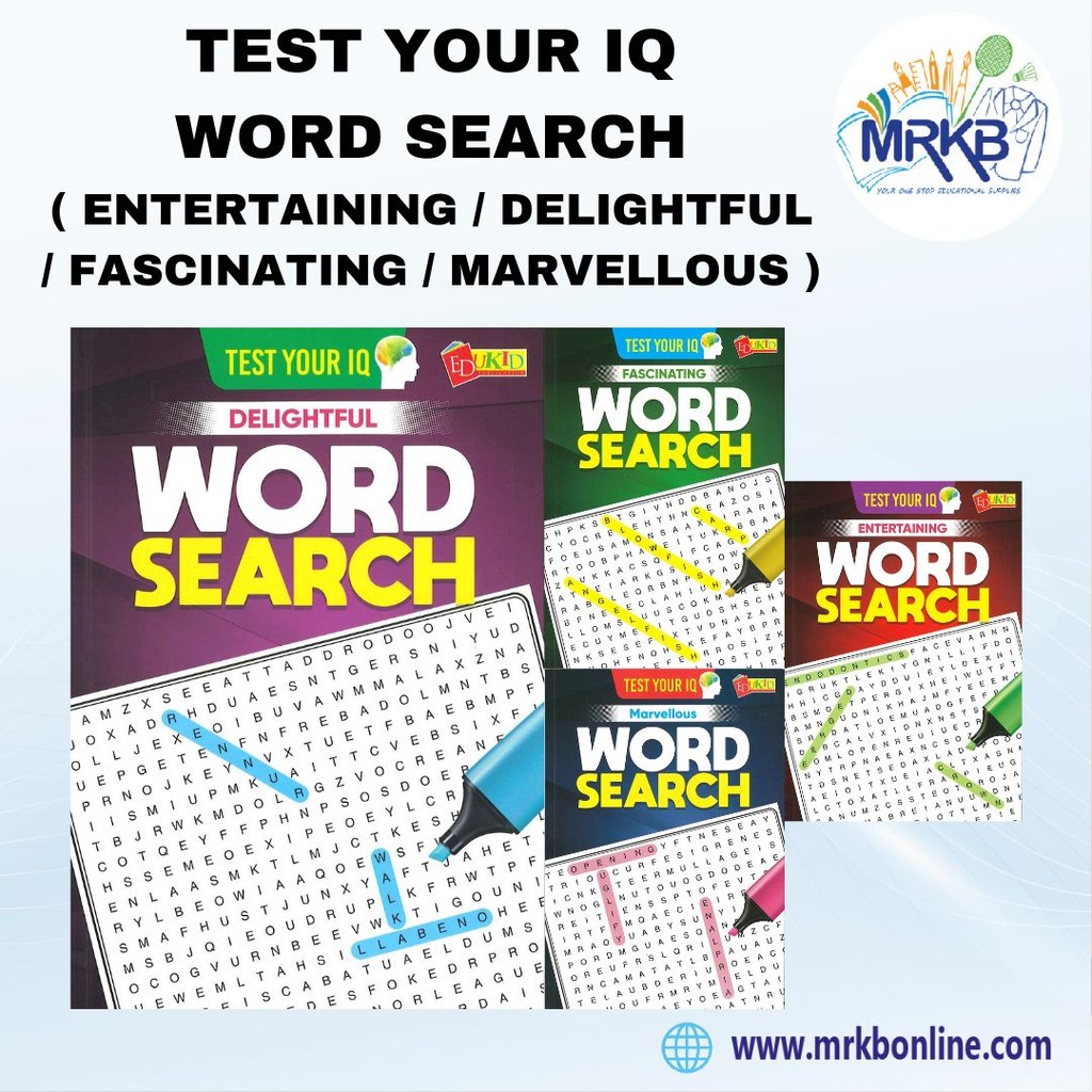 TEST YOUR IQ WORD SEARCH - ENTERTAINING, DELIGHTFUL, FASCINATING ...