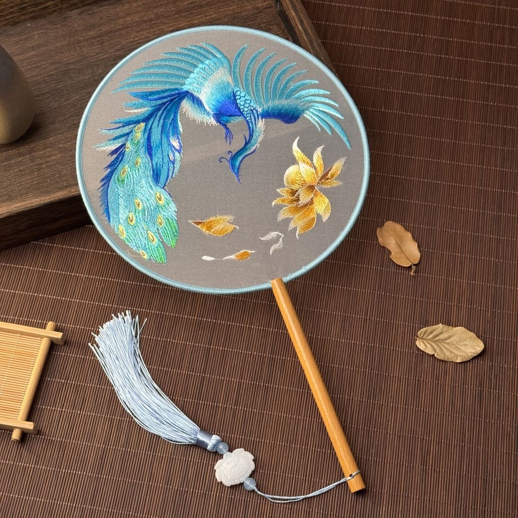 Su Embroidery Double-Sided Embroidery Group Fan Winding Silk Embroidery ...