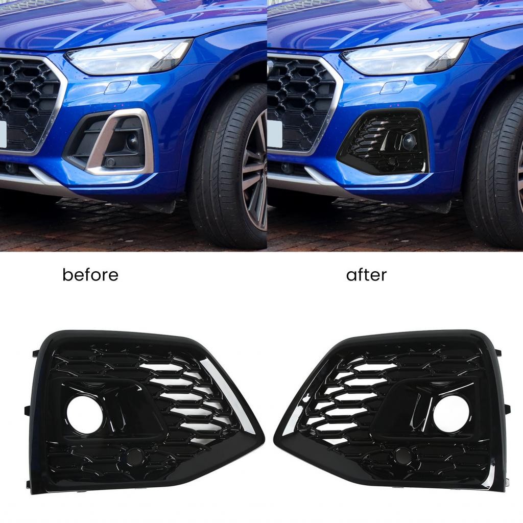 Bacony 1 Pair Glossy Black Fog Light Grille Bezel Lamp Cover ...