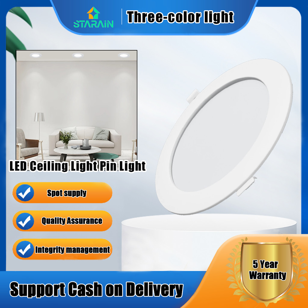 Light Led Ceiling Light LED Downlight 3 Color Tone 5W / 7W Tri Color ...