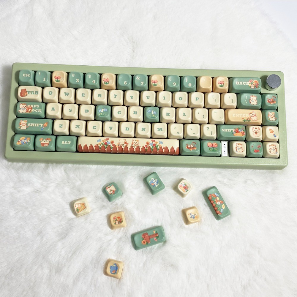 Cat Garden Keycap EOA Profile 133 Keys PBT Five-sided Dye Sublimation ...