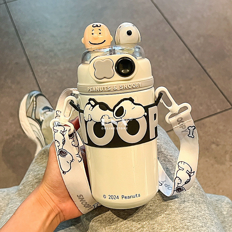Snoopy 316 Stainless Steel Thermos Cup, Cute Double Drinking Cup, High-value Water Cup | Shopee ...