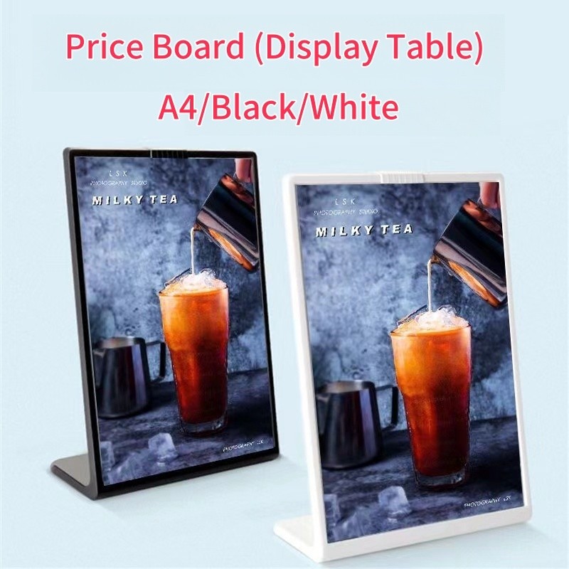 A4 Poster Menu Holder/Restaurant Desktop Display Stand/L- Shape Display ...