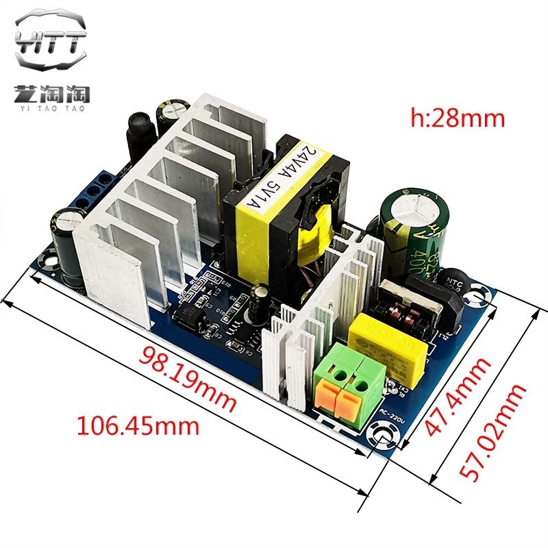 AC-DC isolated power module 24V4A5V1A dual-channel switching power ...