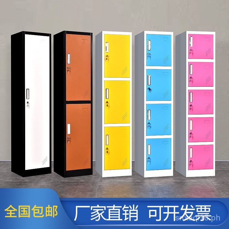 Colorful Employee Locker Single Door Cabinet Gym Beauty Salon Lockable ...