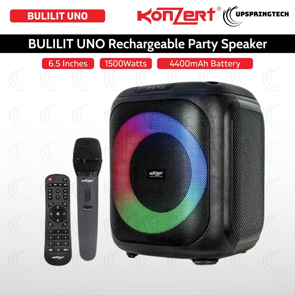 Konzert BULILIT UNO 6.5" Party Speaker | 1500W PMPO Bluetooth TWS USB ...