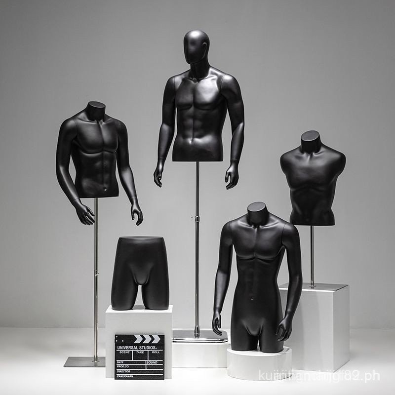 Male Half-Body Models Mannequin Black and White Fake Mannequin Men's ...
