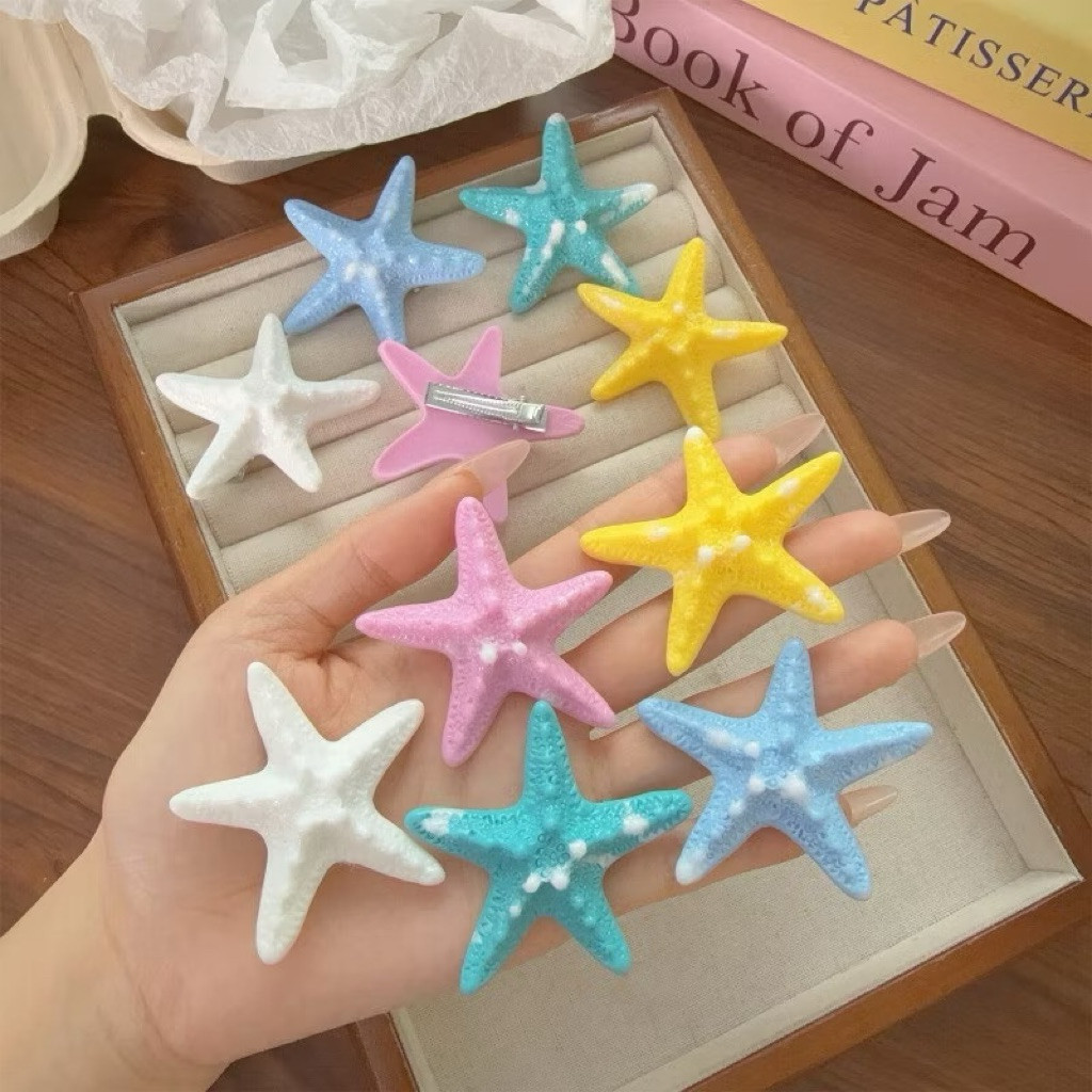 Starfish Hair Clip (Sent From Thailand) 1pc. Beach Mermaid Ariel ...