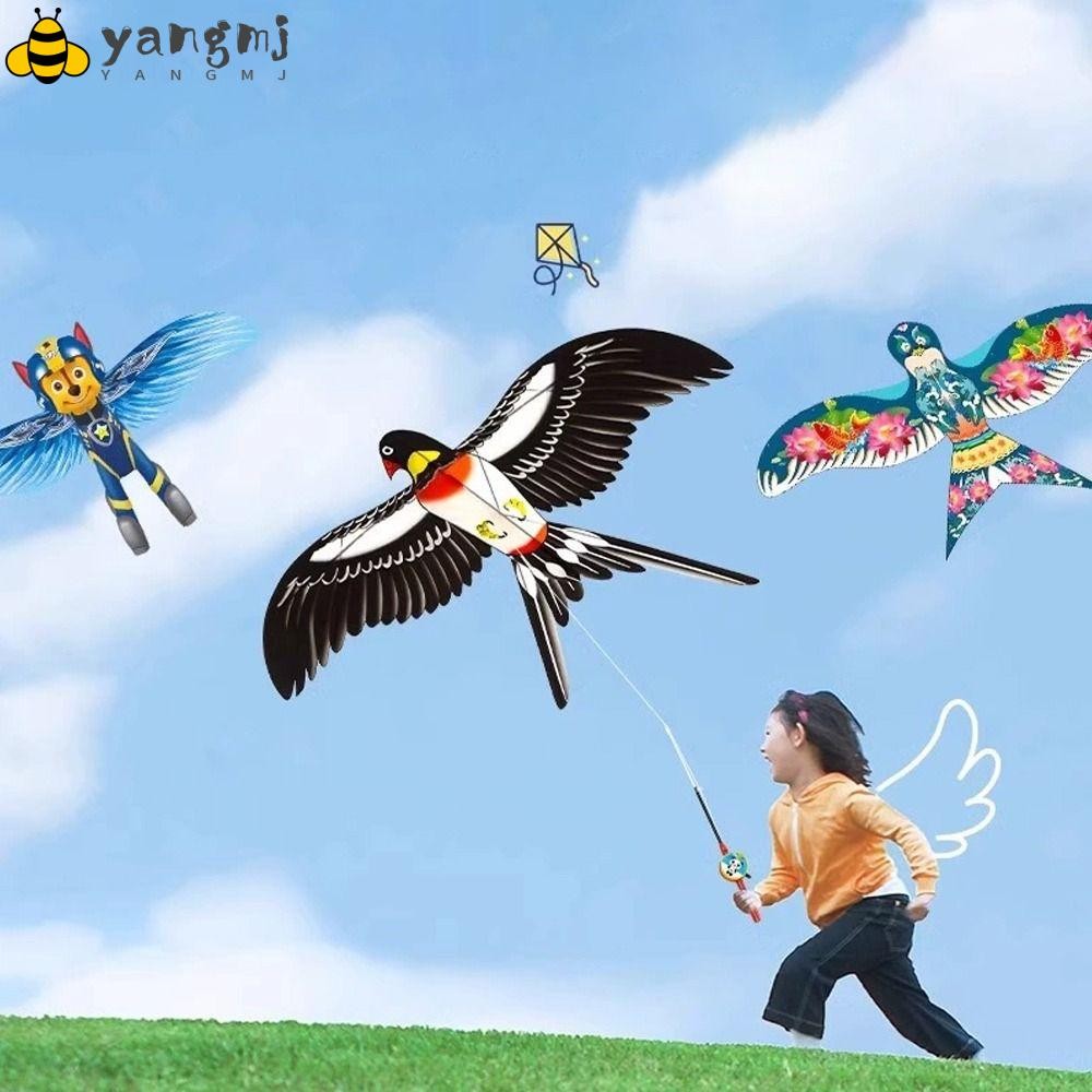 YANGMJ Plastic Eagle Kite, 30 Meter DIY Toy Large Eagle Kites, Dynamic ...
