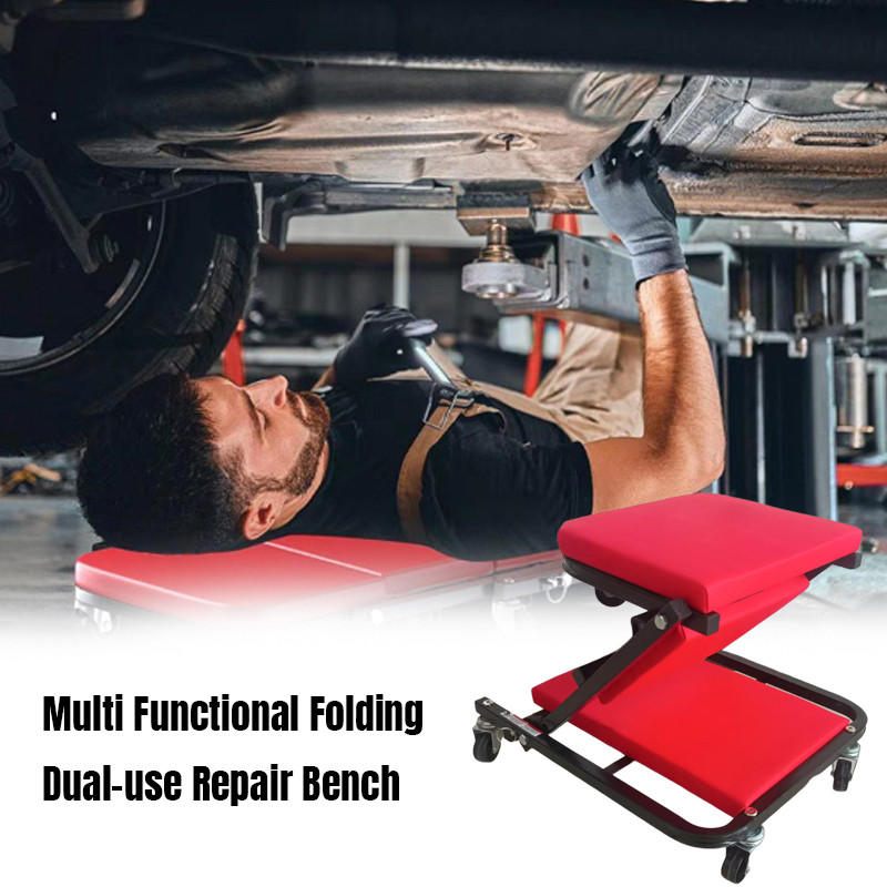 Creeper Mechanic 36 Inch Folding Car Creeper/Seat 2 In 1 Mechanics ...