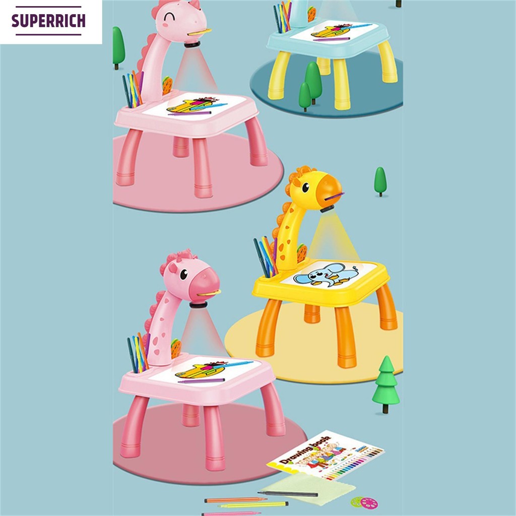 Learning Mini Led Projector Table Smart Projector Desk with Light and ...