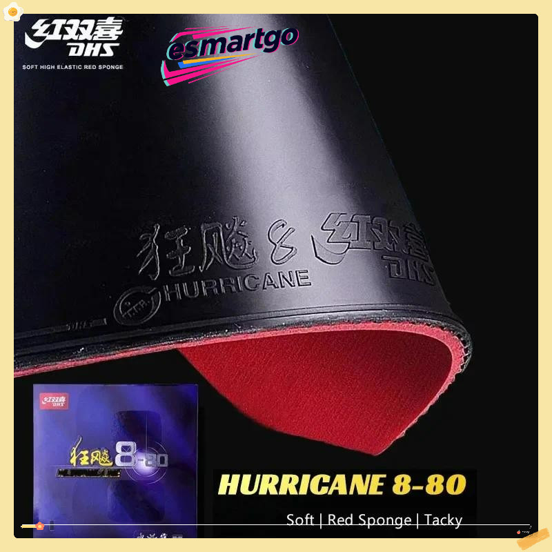 DHS Hurricane 8-80 Table Tennis Rubber Viscous High-Tension Shooter ...