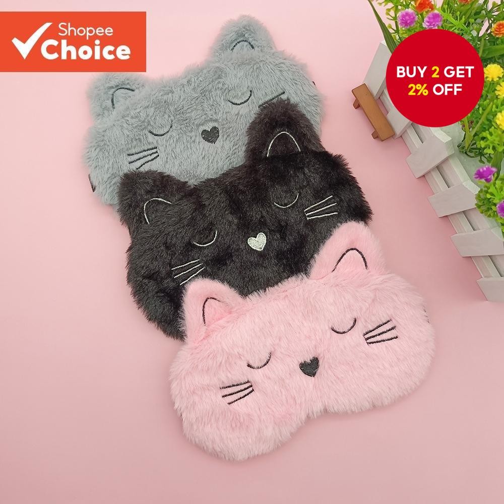 Cute Cat Sleep Mask – 3D Contoured Eye Mask, Ultra-Soft Blackout ...