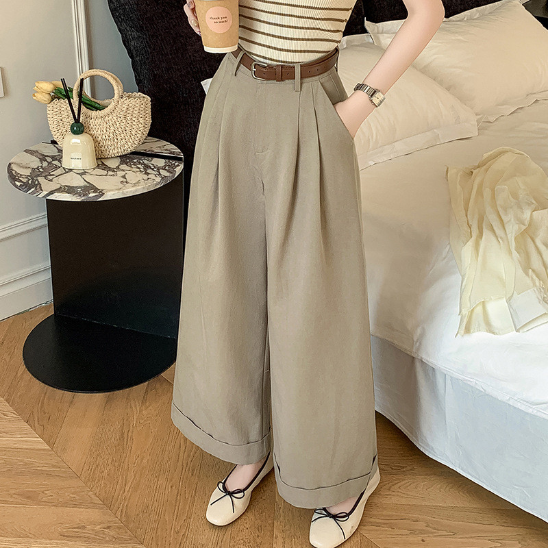 Lovito Casual Pant Structure Line Summer/Spring Pant for Women ...