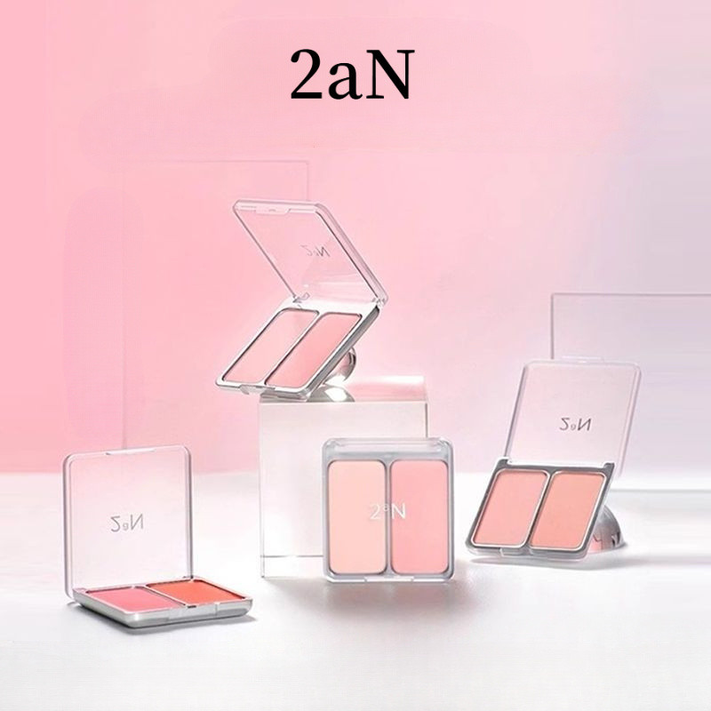 2aN Double Color Powder Blusher Pink Women'S Group Puff Blush Purple ...