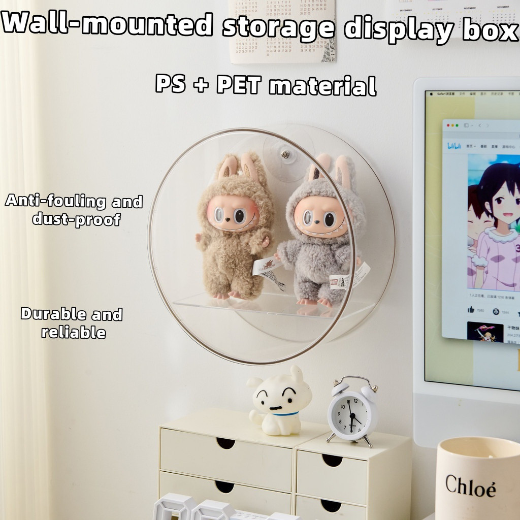 Labubu Display Case Wall Hang Transparent Organizer Rack for Labubu ...