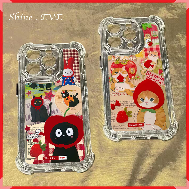 For iphone 16pro Case 15 11 12 13 14 Collage na may Mga Itim na Pusa at ...