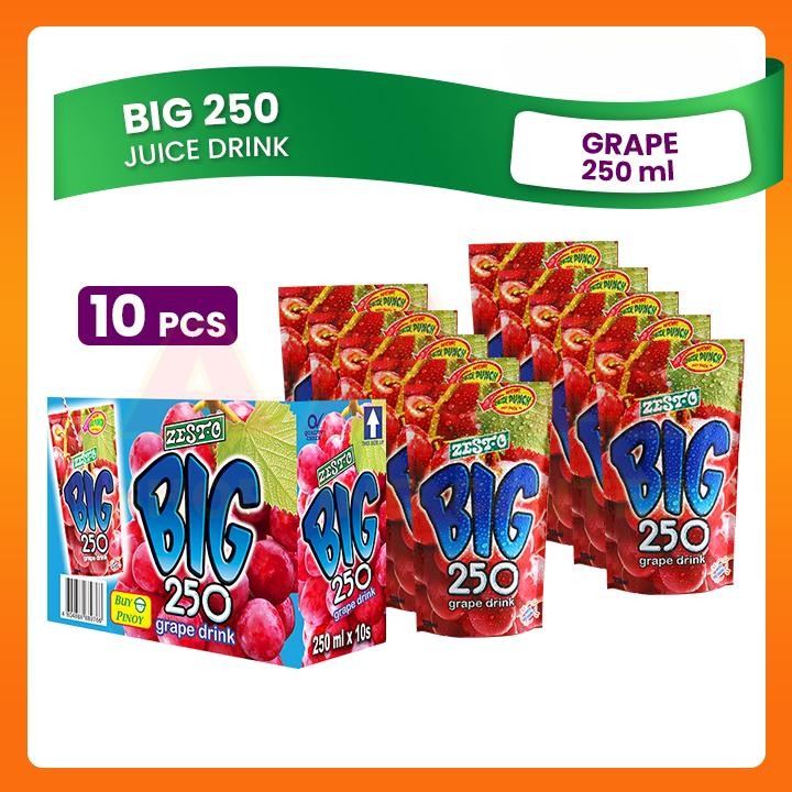 Zest‑O BIG 250 mL Juice Drink Box (10 PCS) Ready-to-Drink Fruit PH ...