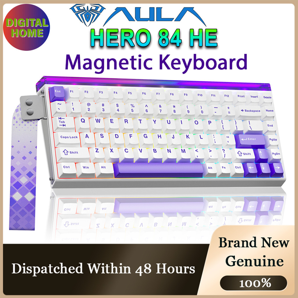 AULA HERO 84HE Magnetic Mechanical Keyboard RT0.01 8Khz Wired with RGB ...