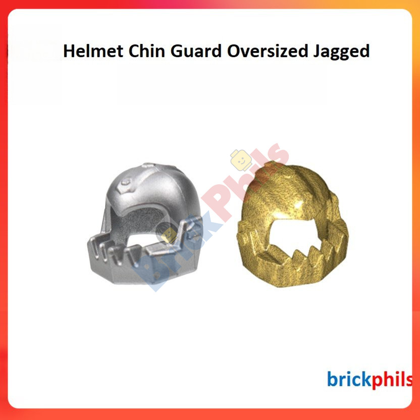 Brickphils Minifig Headgear 62697 Helmet Chin Guard Oversized Jagged ...