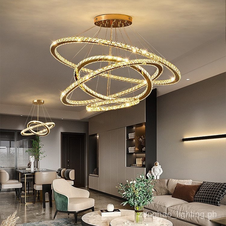 Simple Modern Lamp in the Living Room Light Luxury Crystal Chandelier ...