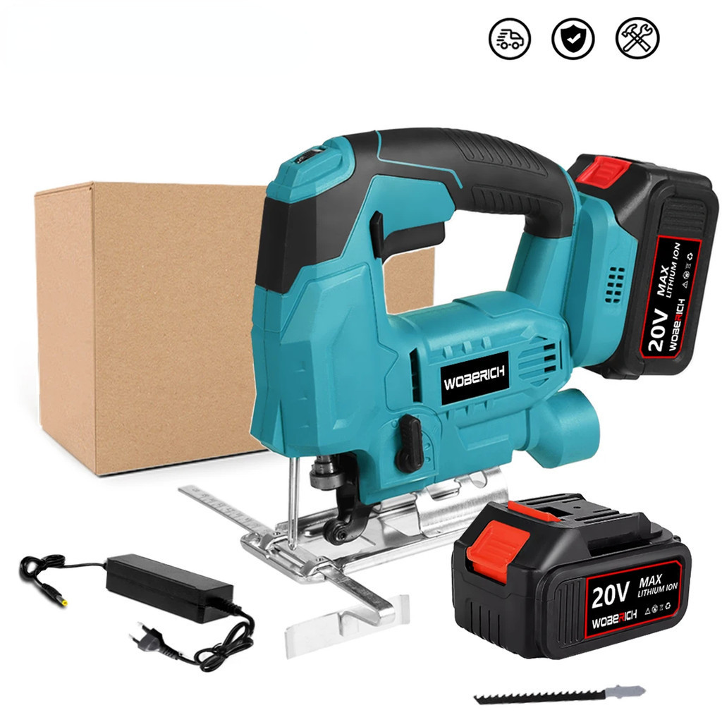 6 Gear Adjustment Cordless Electric Jigsaw Household Portable Curved ...