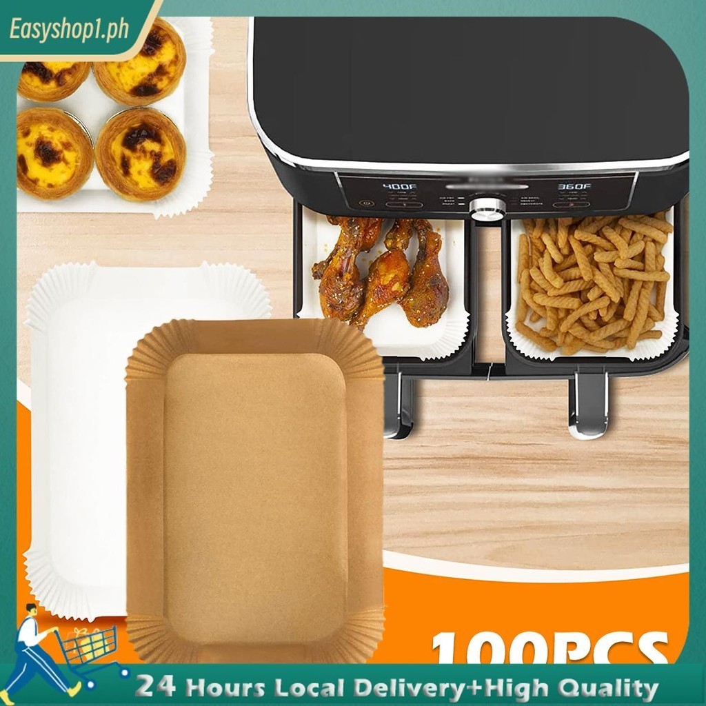 100pcs Air Fryer Paper Non-stick Parchment Paper Heat-resistant Baking ...