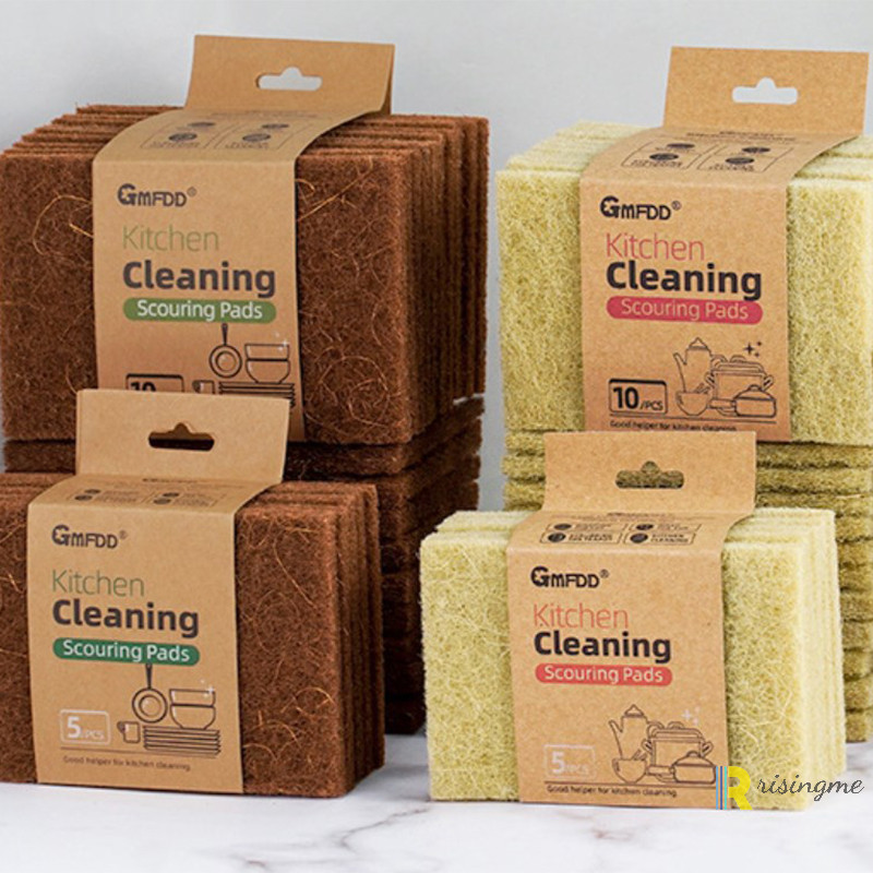 [Risingme] 5/10pcs Sisal Microfiber Sponge Eco-friendly Plant Sponges ...
