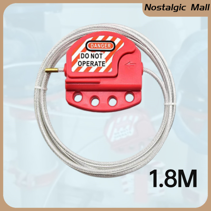 Gate Valve Tag Out Cable Lock 1.8m Adjustable Cable Lockout Dia. 6mm ...