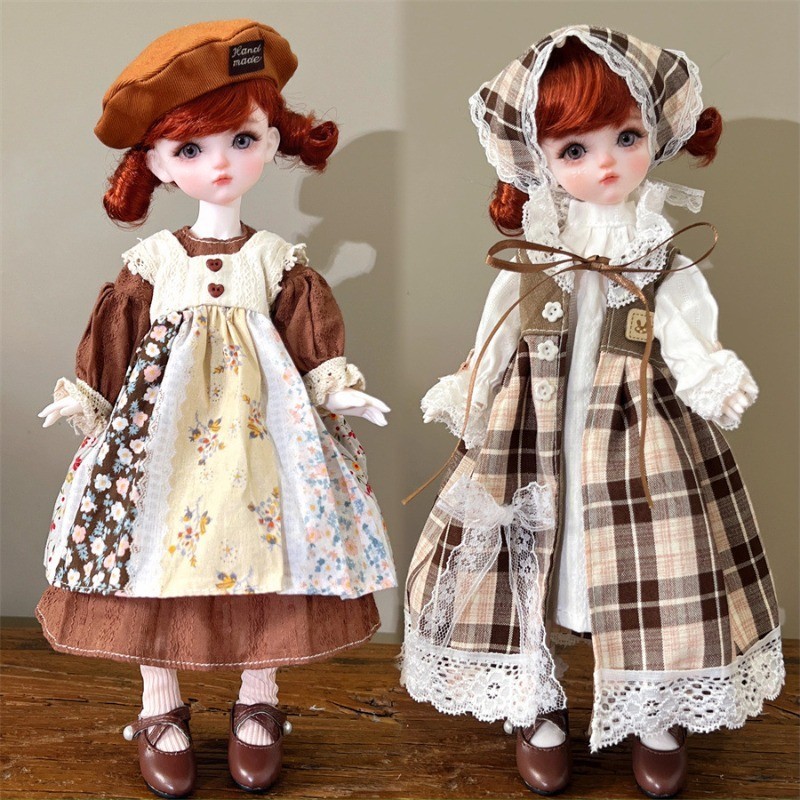 BJD Doll Dress Up Suitable for 30cm Fat Doll Retro Palace Style Skirt ...