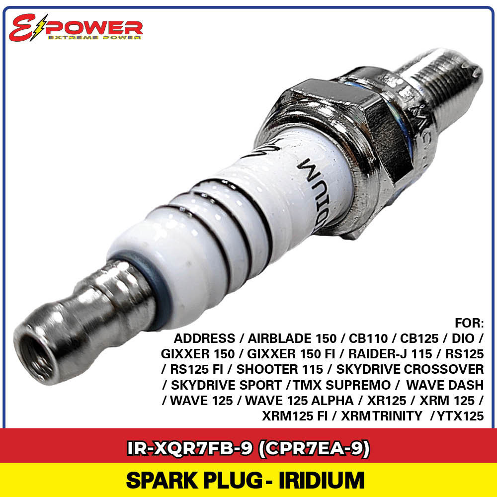 E-Power IR-XQR7FB-9 (NGK CPR7EA-9/CPR7EAIX-9S) Iridium Spark Plug ...