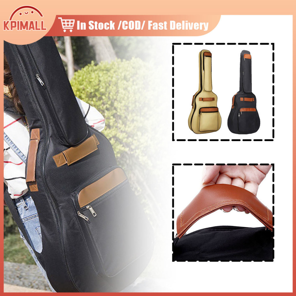 Padded Guitar Bag 41Inch Waterproof Oxford Cloth Double Shoulder Straps ...
