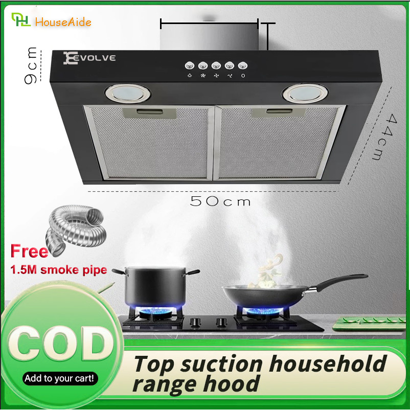 House aide 50cm Kitchen Range Hood Ductless or With Duct Low Noise ...