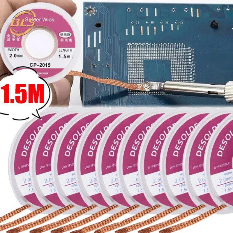 1.5M Low Residue Copper Welding Solder Cores - Desoldering Mesh Braid ...