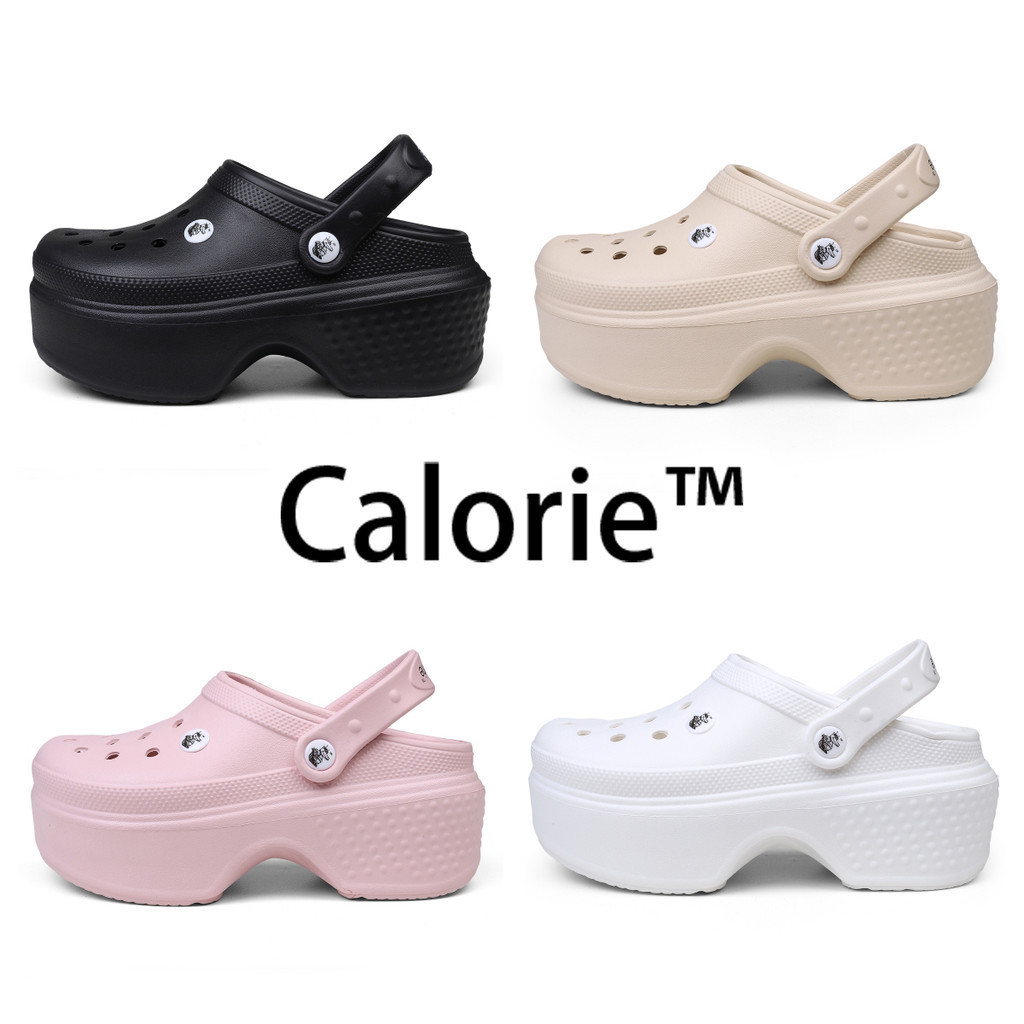 Calorie Clogs Chunky High Heels 7.7 CM Comfortable Bottom Outdoor Beach ...