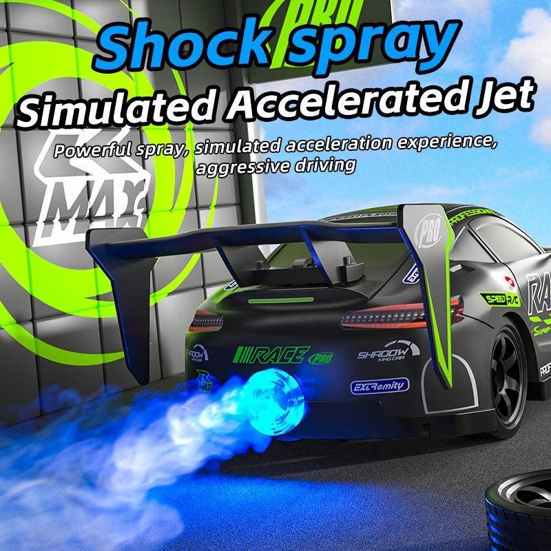RC Spray Racing Car Toy With Music LED Light High Speed 2.4G Remote ...