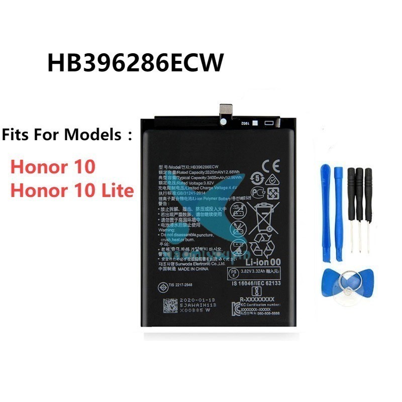Replacement Huawei Honor 10 Honor 10 Lite Battery HB396286ECW | Shopee ...