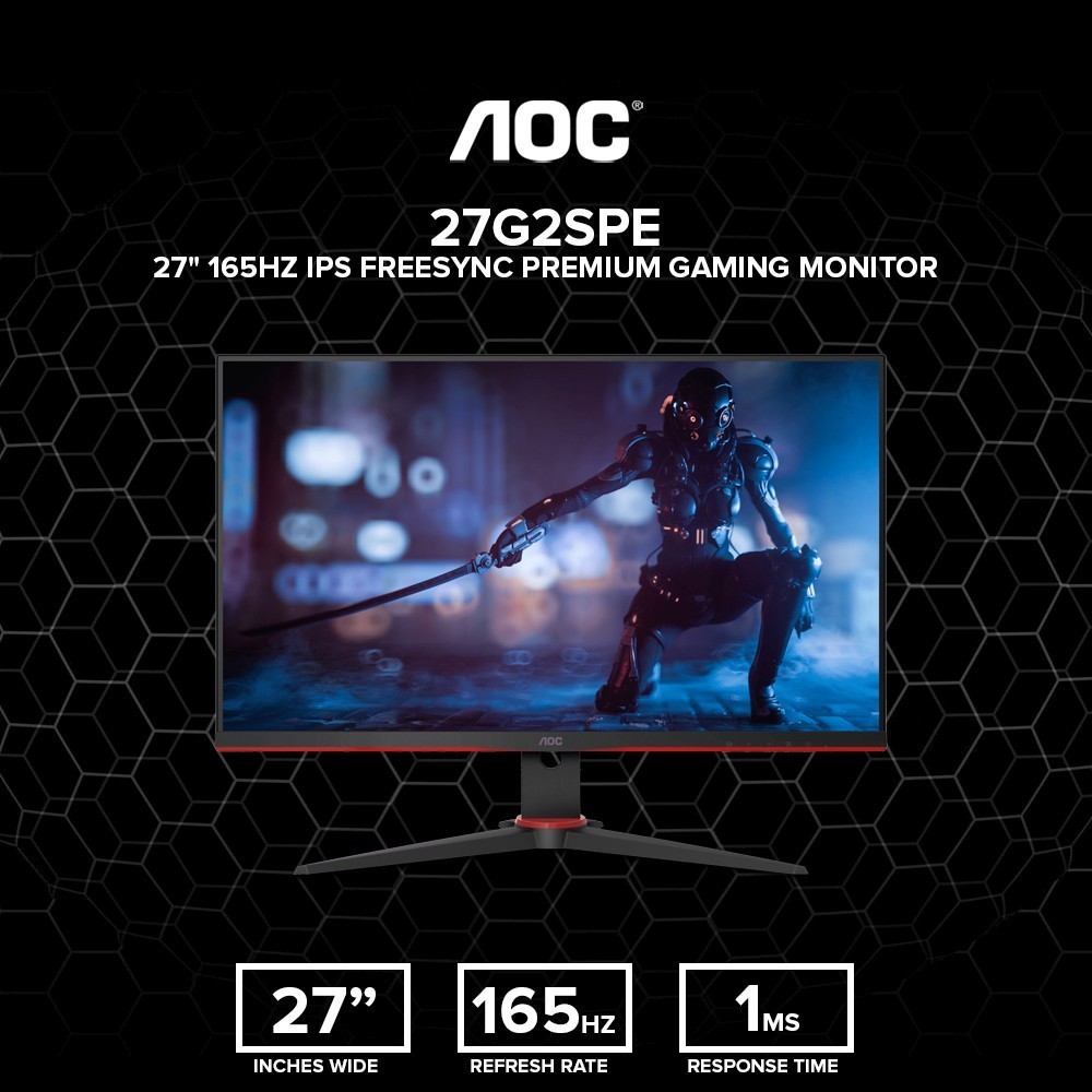 AOC 27G2SP or 27G2SPE 27" 165Hz IPS FreeSync Premium Height Adjustment ...