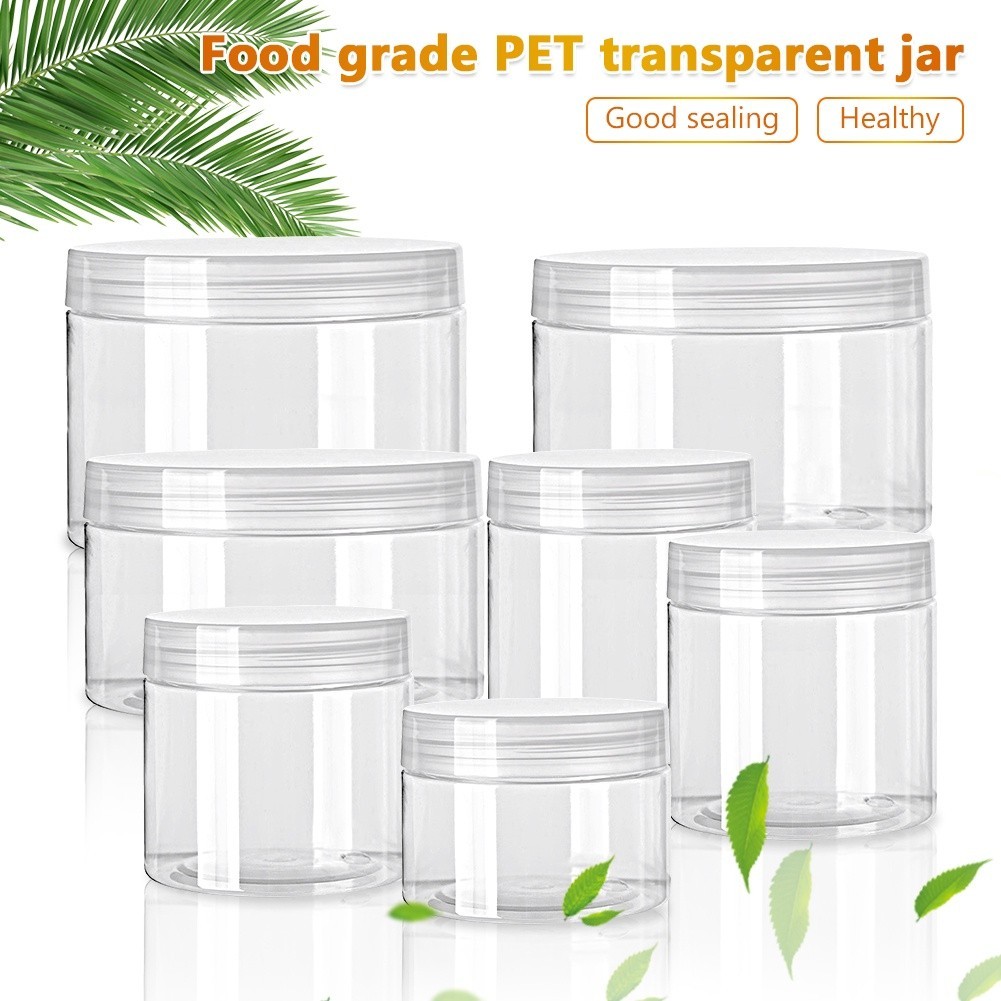 600ml Multi-Capacity Clear Empty Plastic Food Jar Kitchen Food Moisture ...