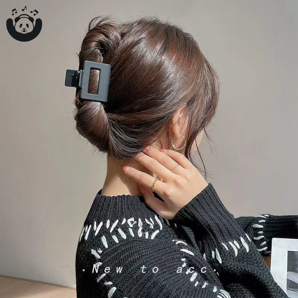 Hairpin Black Grab Clip 2 Inch Square Matte Disc Hairpin Accessory HSU ...